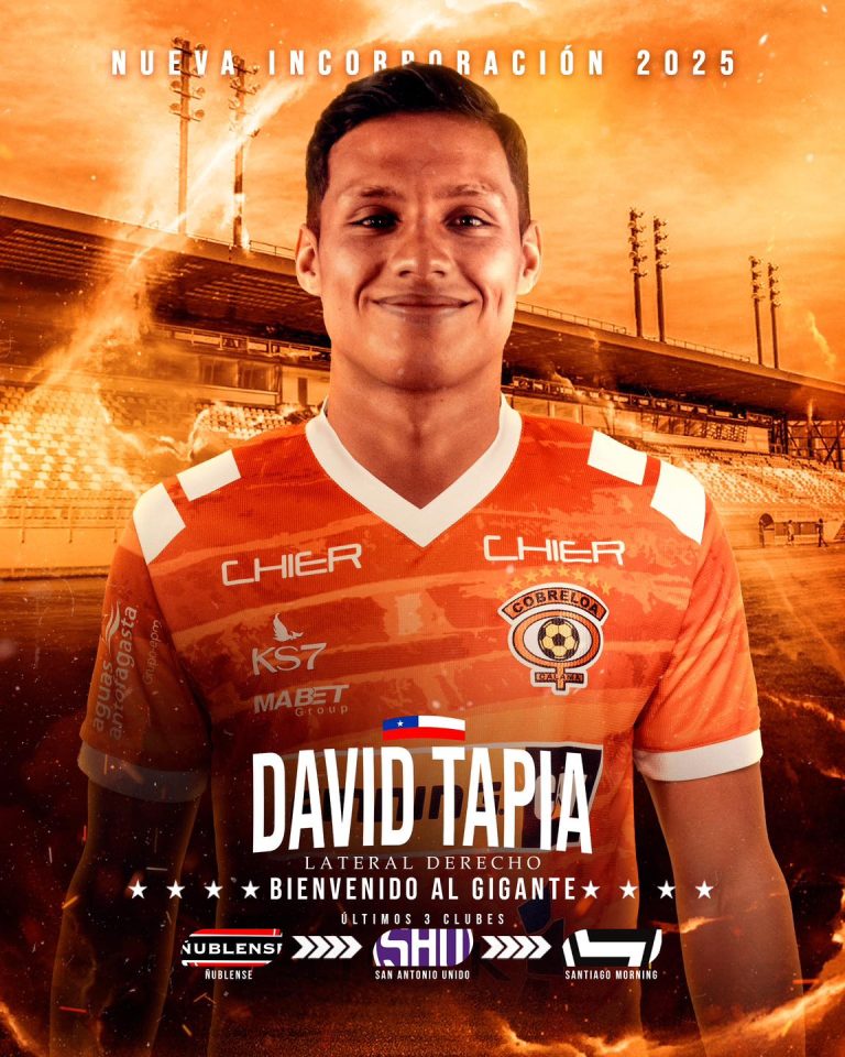 Bienvenido David Tapia - Club de Deportes Cobreloa